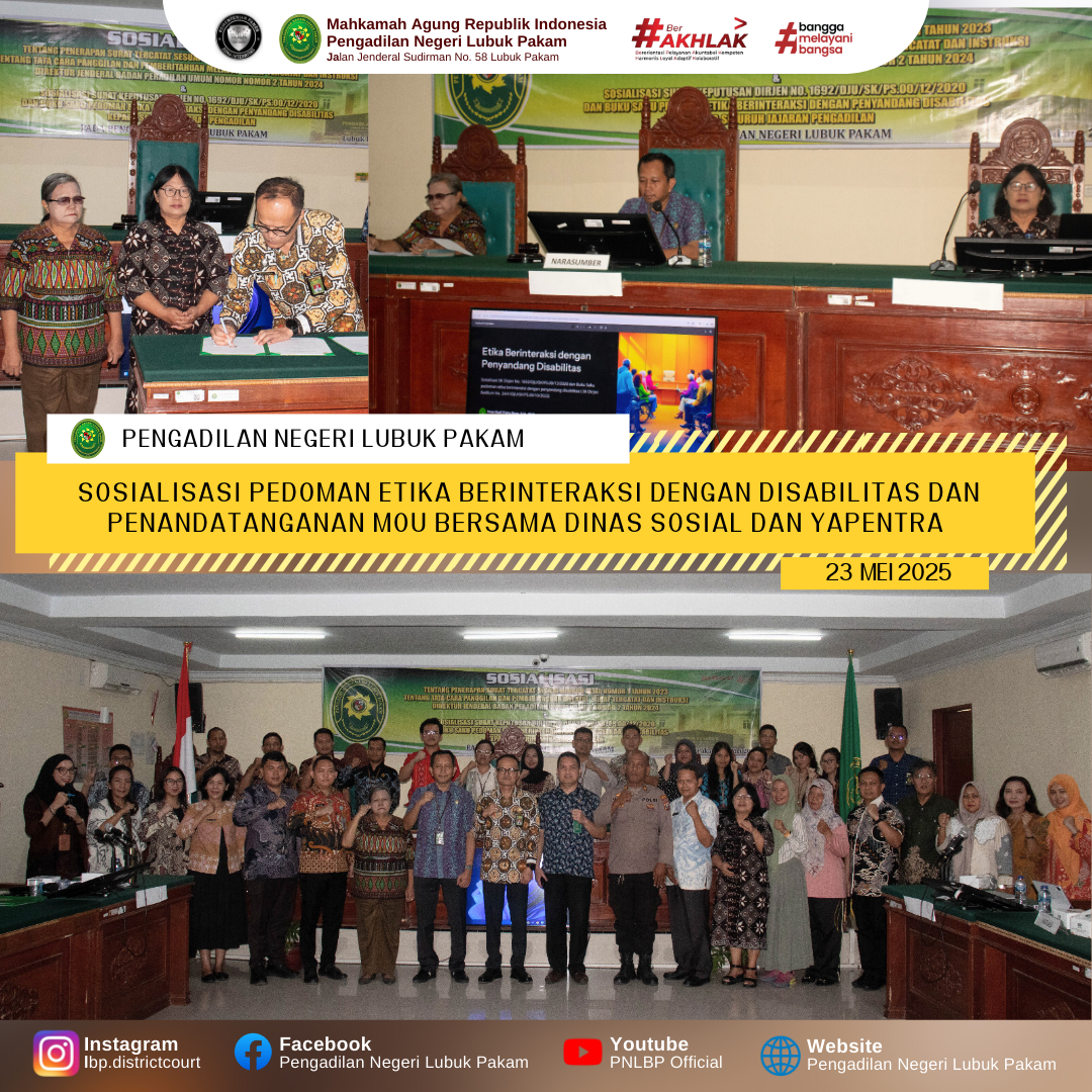 Pengadilan Negeri Lubuk Pakam Perkuat Optimalisasi Surat Tercatat ...